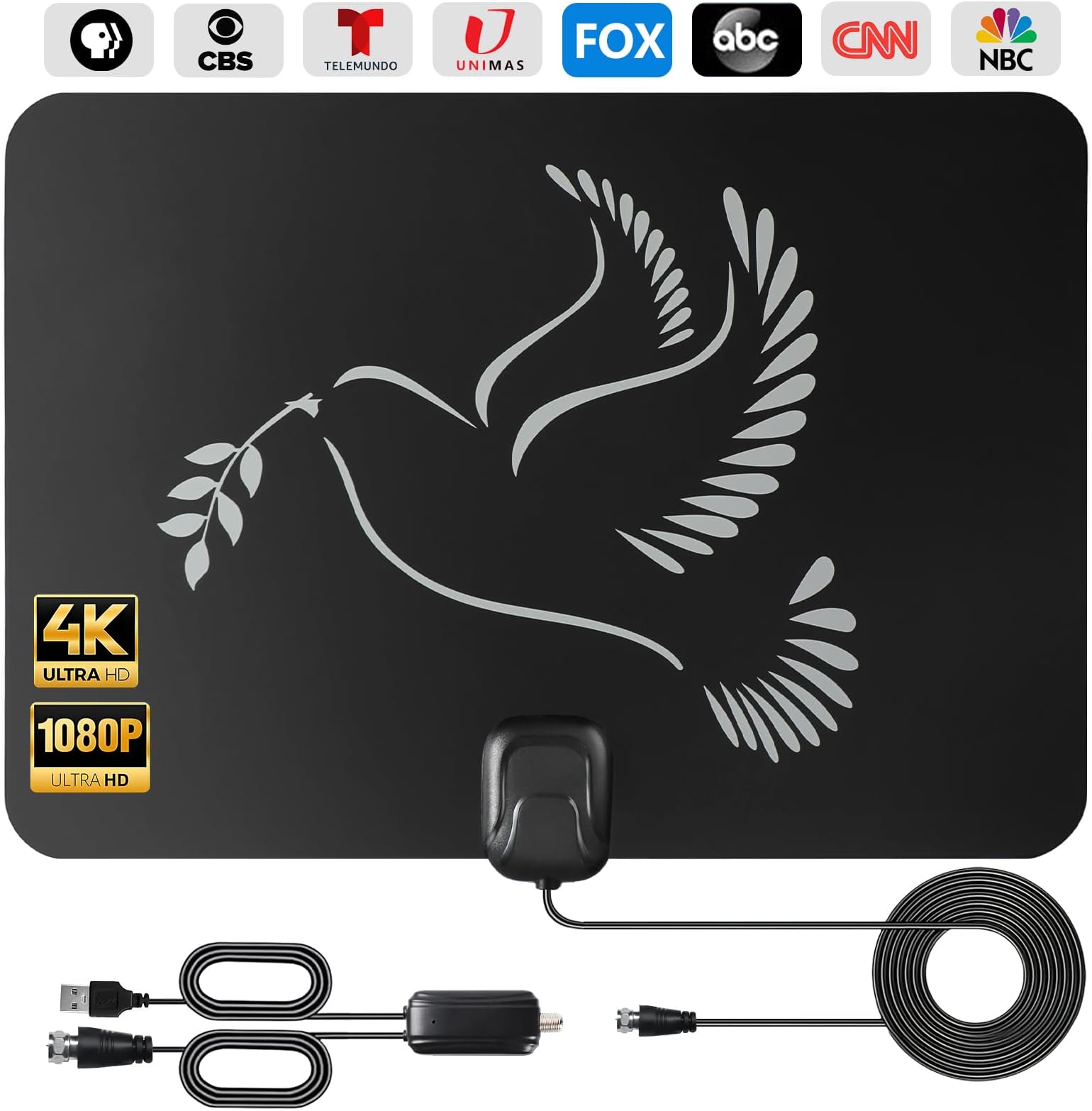 Amazon.com: Amplified Indoor Digital Tv Antenna – Powerful Best ...