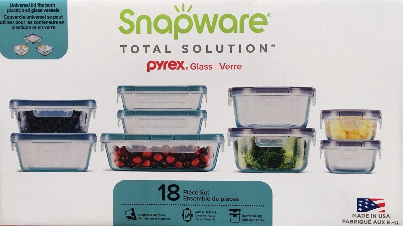Amazon.com: Snapware BPA-Free Plastic Storage Container Set - 38 pcs ...
