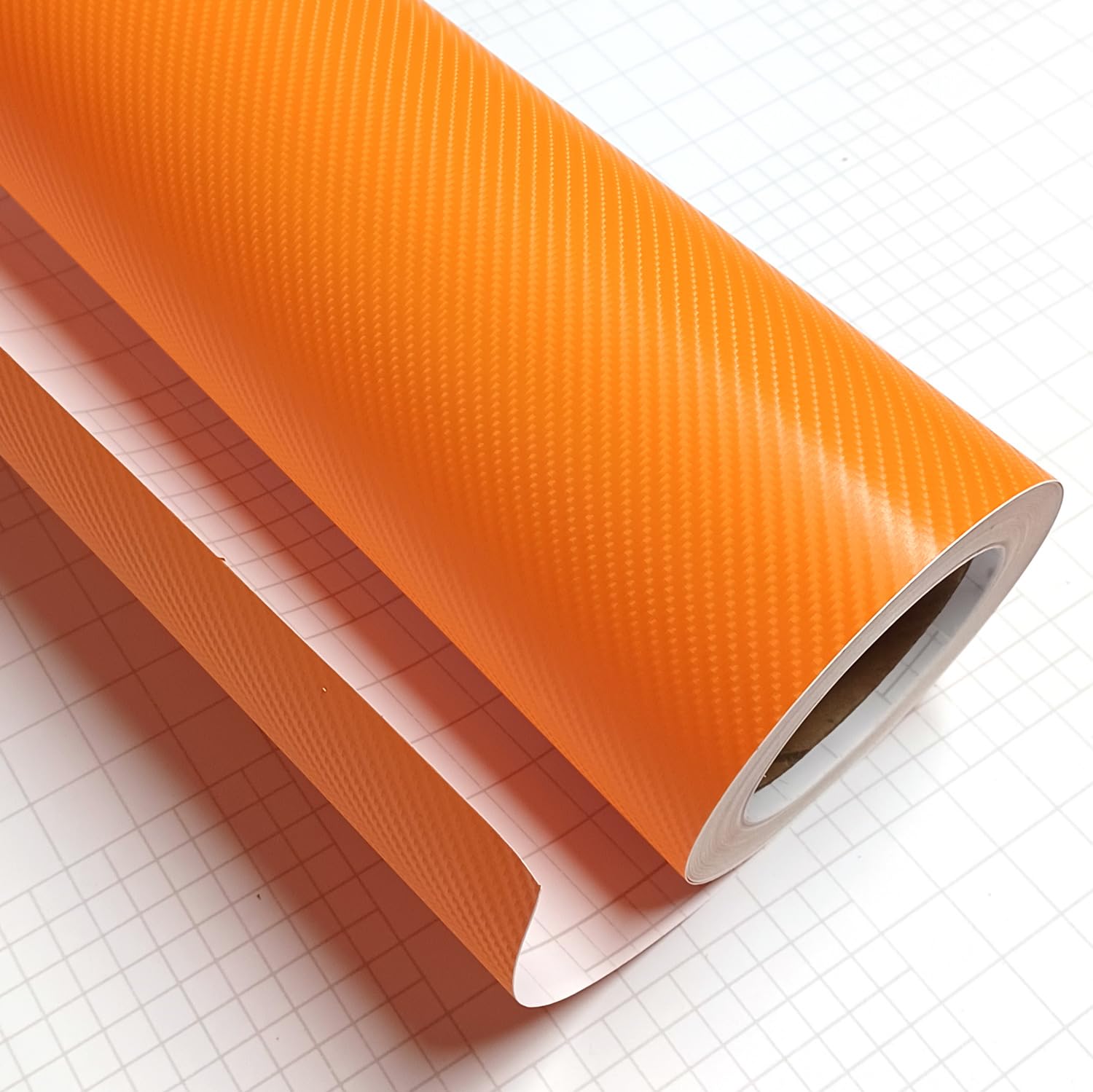 Snapklik.com : DIYAH 4D Orange Carbon Fiber Vinyl Wrap Sticker