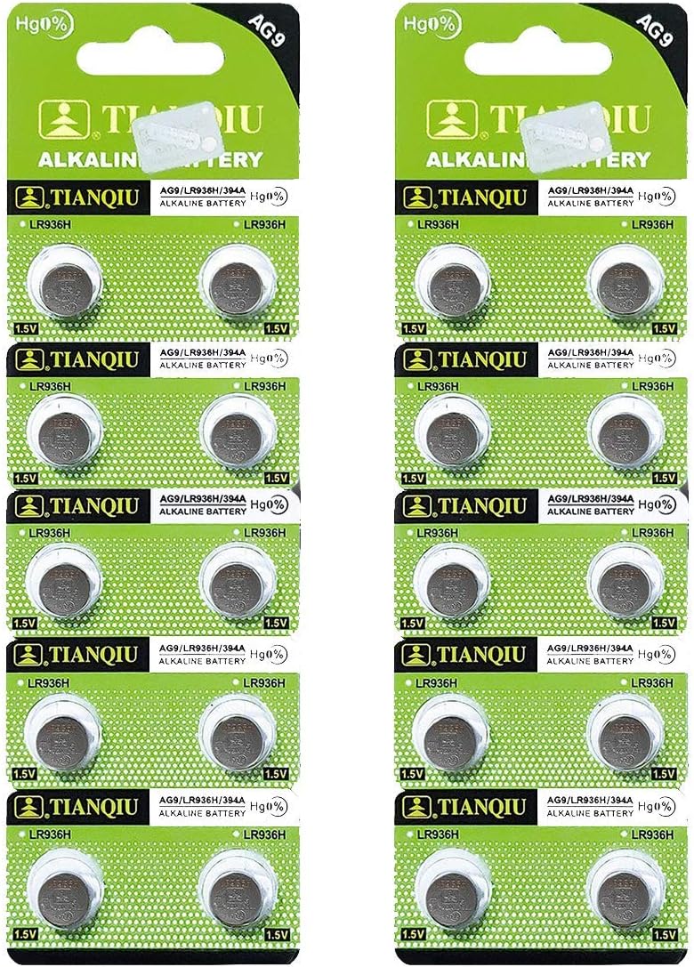 Tianqiu AG9 936A SR936SW LR936 LR45 SR45 SR93 Button Cell Batteries [20 ...