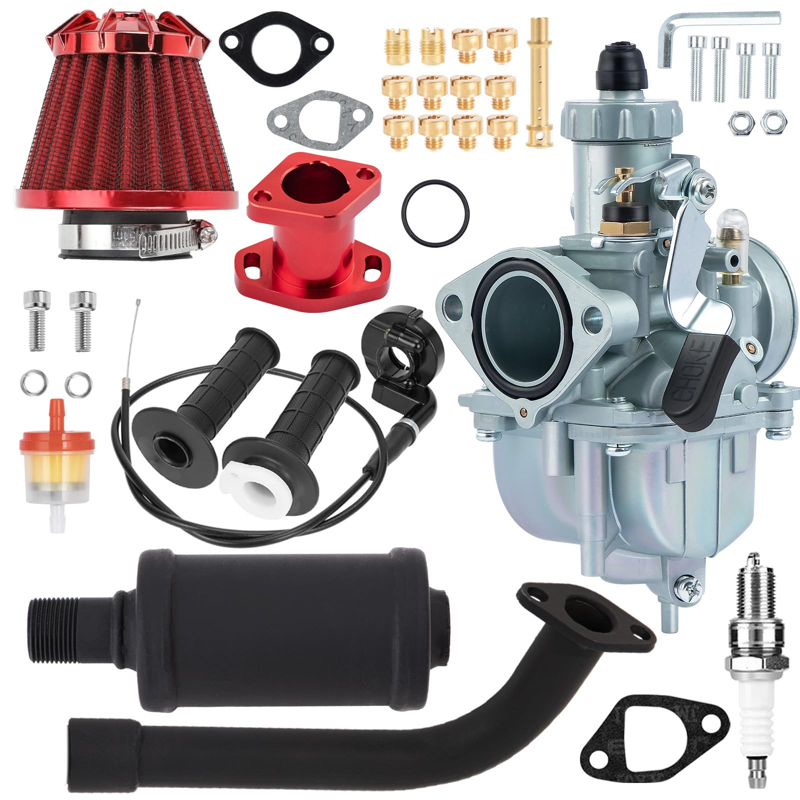 SOFO VM22 Carburetor 212 Stage 2 Kit with Exhaust Muffler for Predator ...
