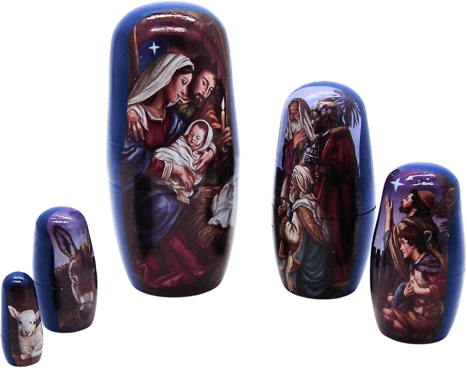 Amazon.com: Wowser Five-Piece Nesting Nativity Set, Freestanding ...
