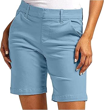 Women's Wide Leg Shorts High Waisted Pleated Summer Pants with Pockets ...