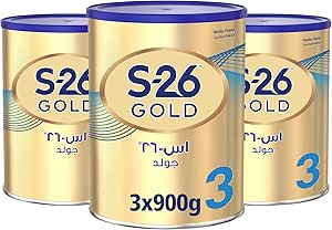 S26 Nestle Gold Stage 3 Growing Up Formula, From 1 to 3 Years, 900g, Pack of 3 : Amazon.ae: Grocery