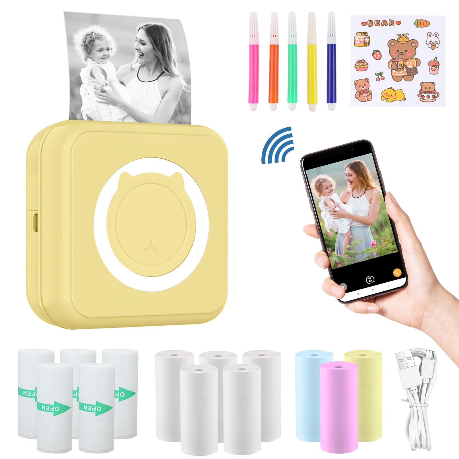 mini printer, mini thermal printer, mini photo printer, mini sticker ...