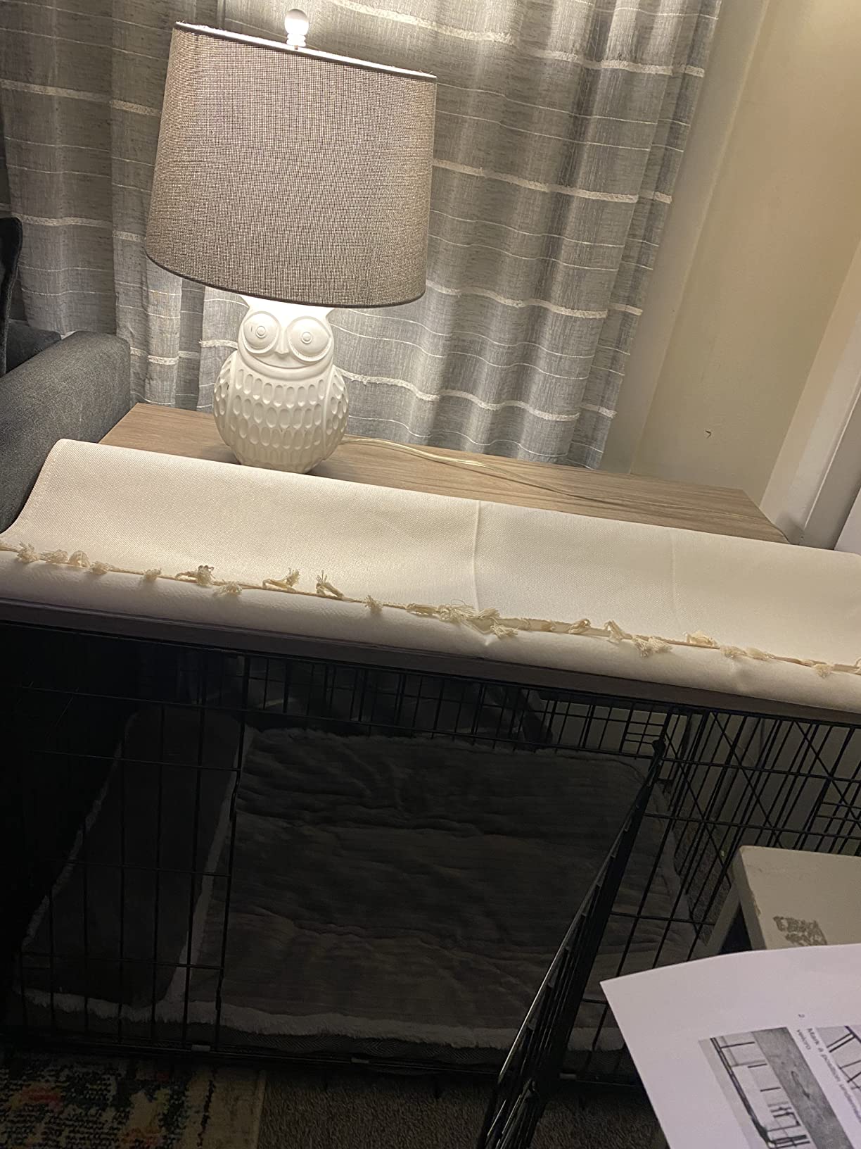 $12/mo - Finance AMAN Dog Crate Topper Wood for 48 42 36 24 inch Cages ...