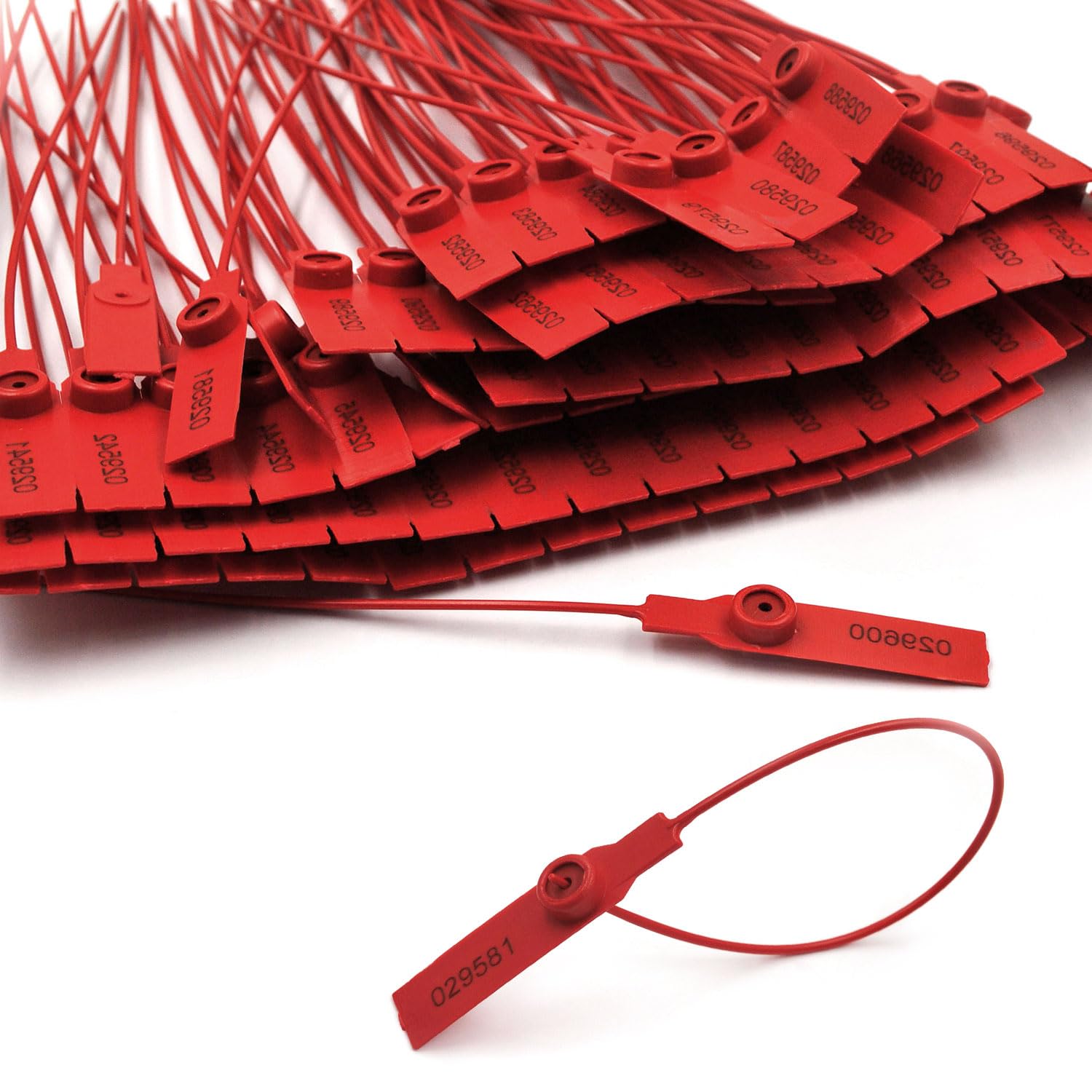 Snapklik.com : (500pcs) 11 Inch Plastic Numbered Security Seal Pull Tight Padlock Safety Tag ...