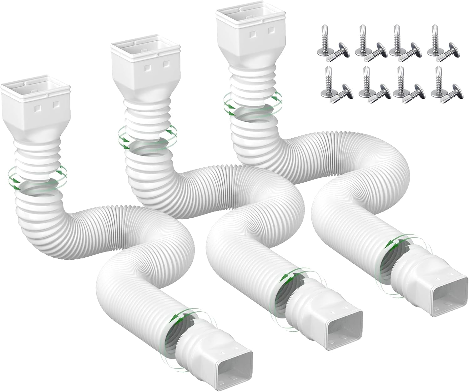 Amazon.com : YOTODY 3 Pack Rain Gutter Downspout Extensions Flexible ...