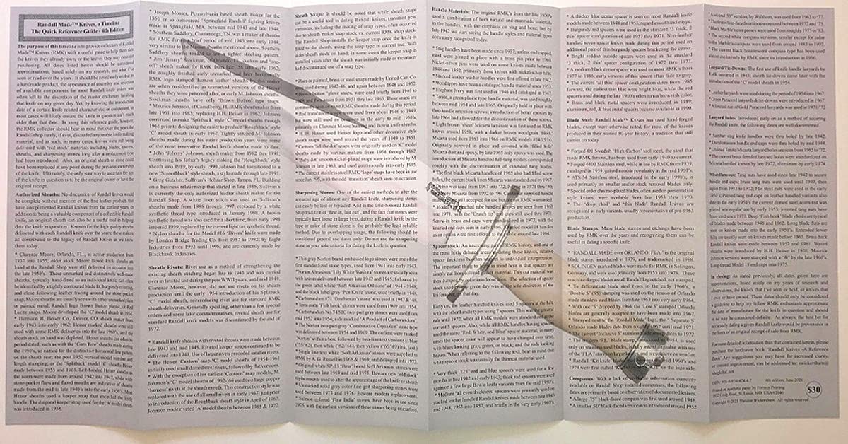 Amazon.com: Randall Knives Timeline - The Quick Reference Guide - 4th ...