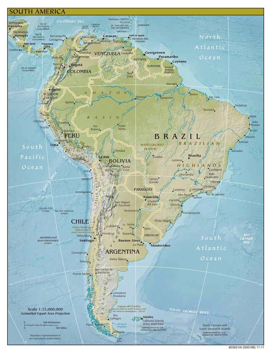 Maps Of South America Map Library Maps Of The World