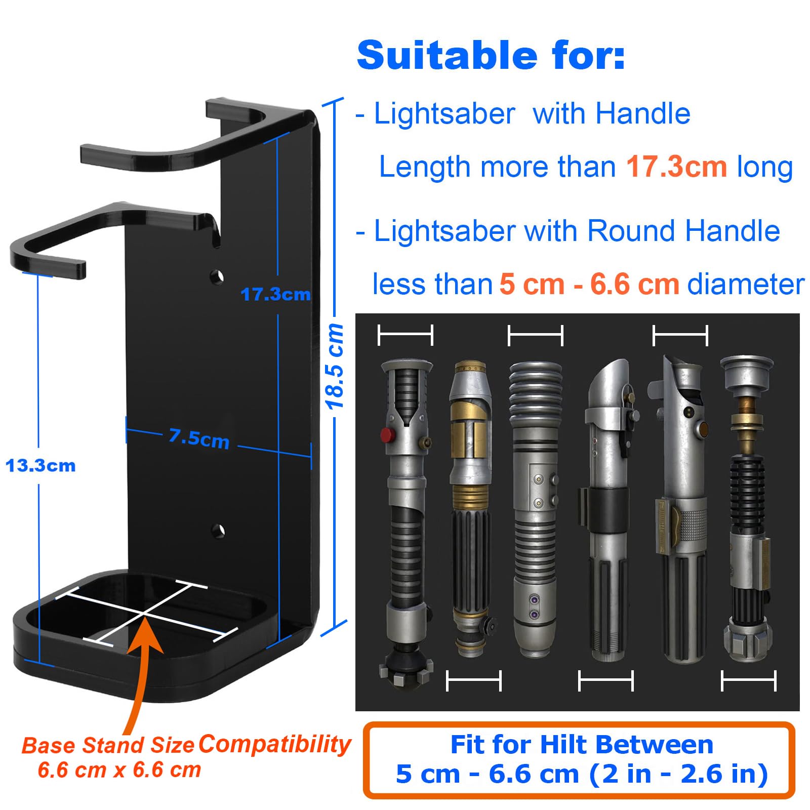 Snapklik.com : Cosmos 1 Pc Lightsaber Wall Mount Stand Vertical Light ...