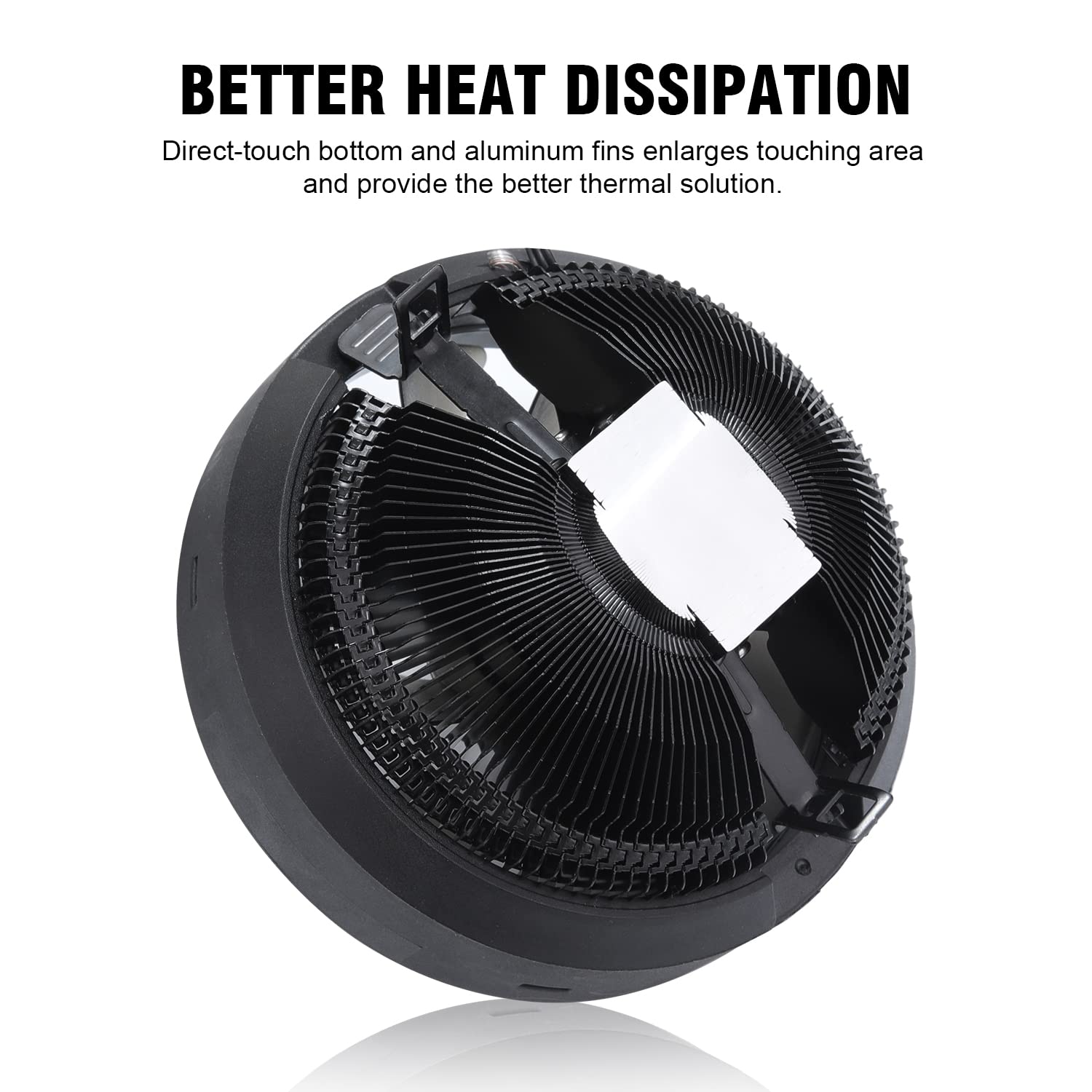 Snapklik.com : M2 CPU Cooler, Black Aluminum Fins LED Ring Lighting ...