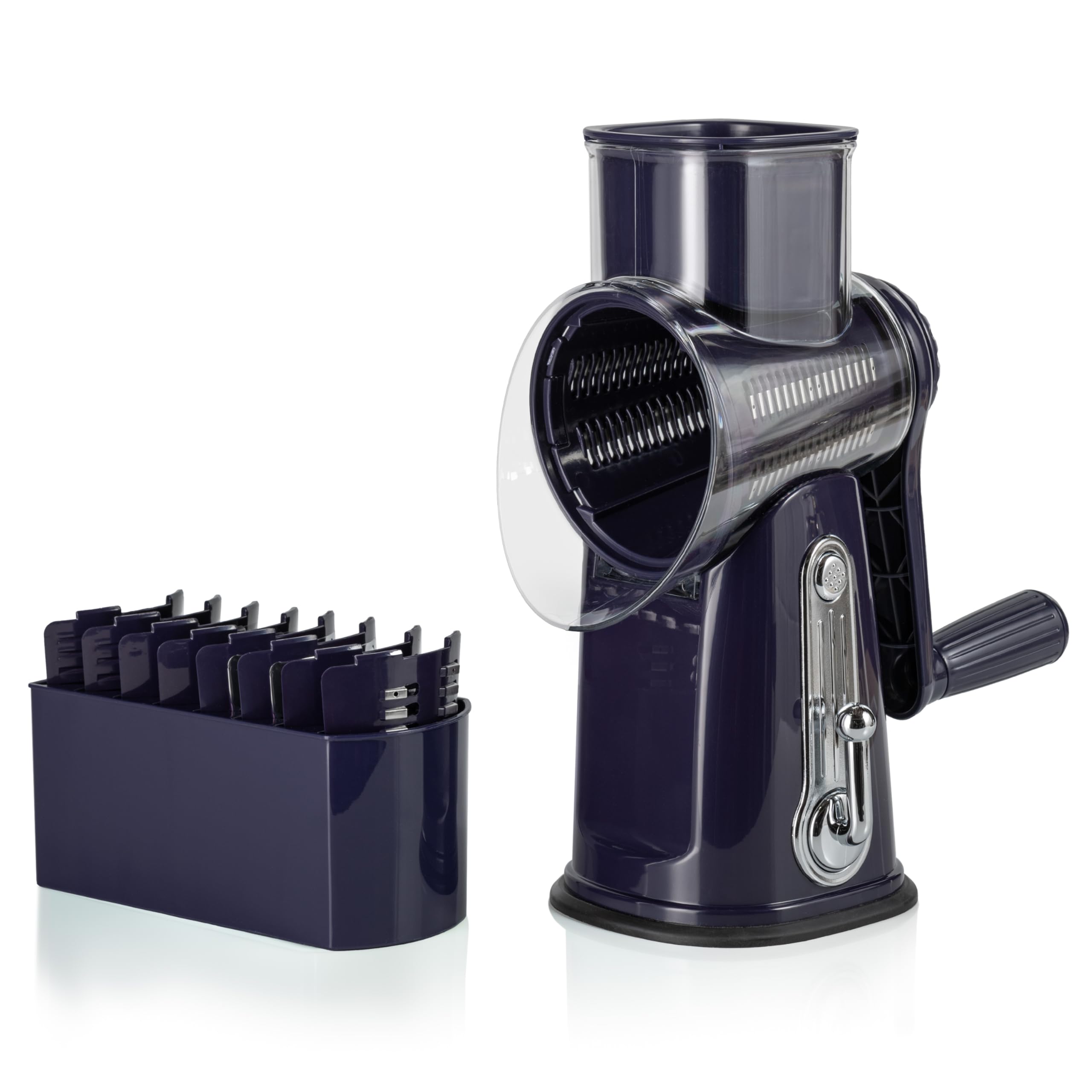 Amazon.com: 5 in 1 Rotary Cheese Grater with Handle, Rotary Grater ...