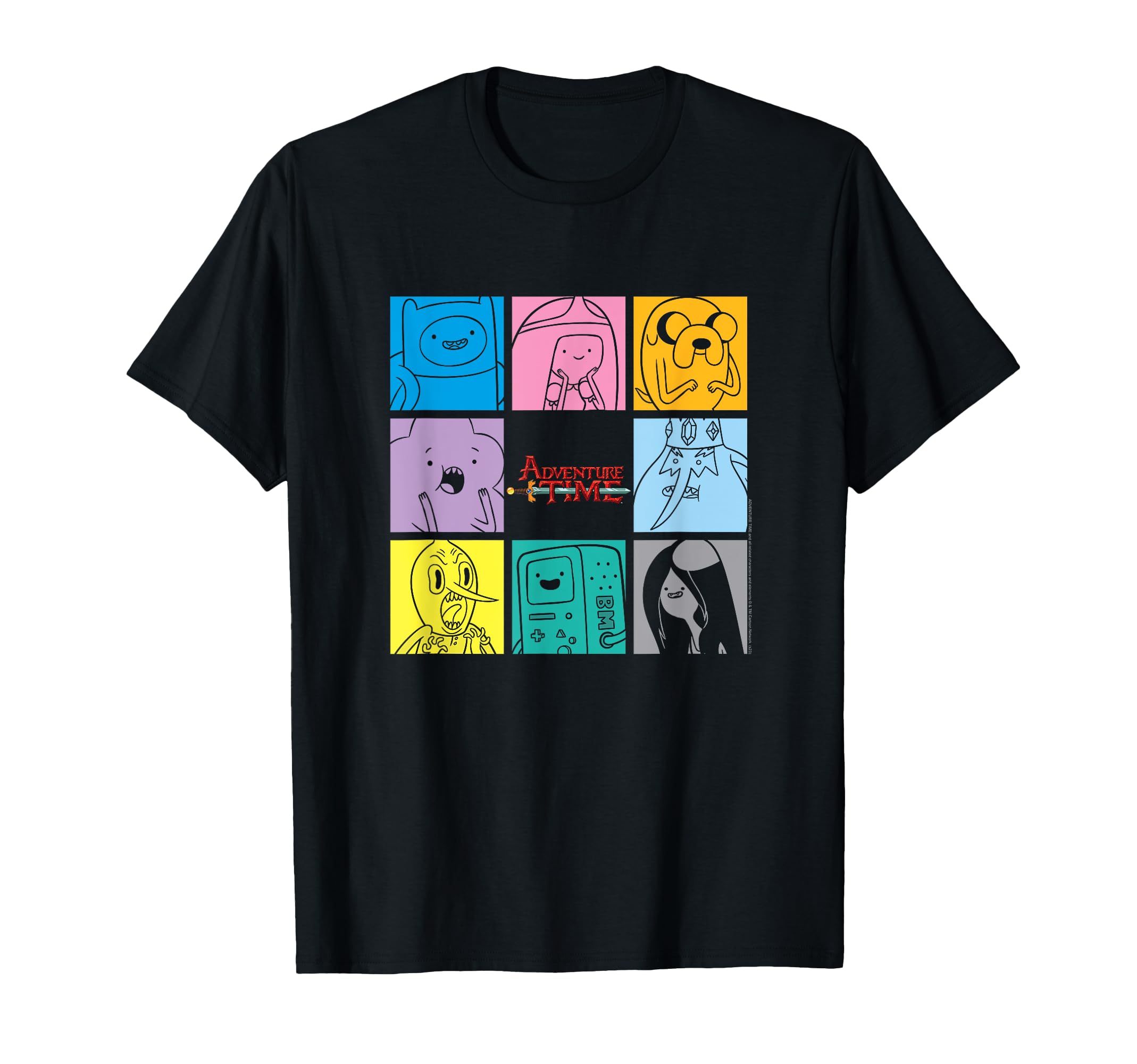 Amazon.com: Adventure Time Character Grid T-Shirt : Clothing, Shoes ...