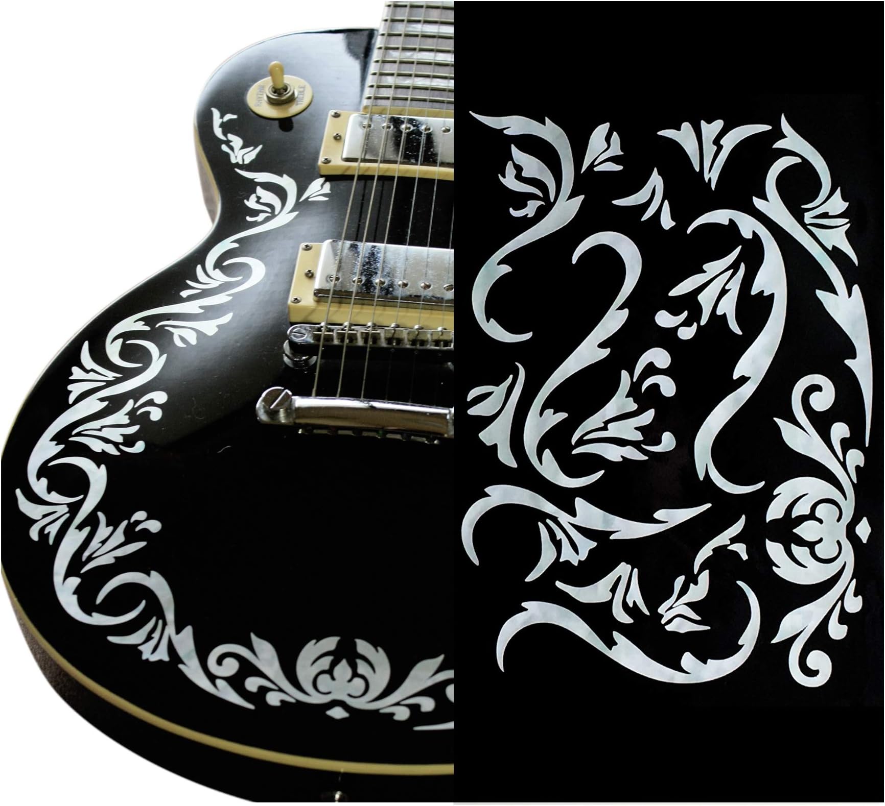 Amazon.com: ジャカモウ(Jockomo) Stick to Guitar Inlay 5 Sticker/Decal (F ...