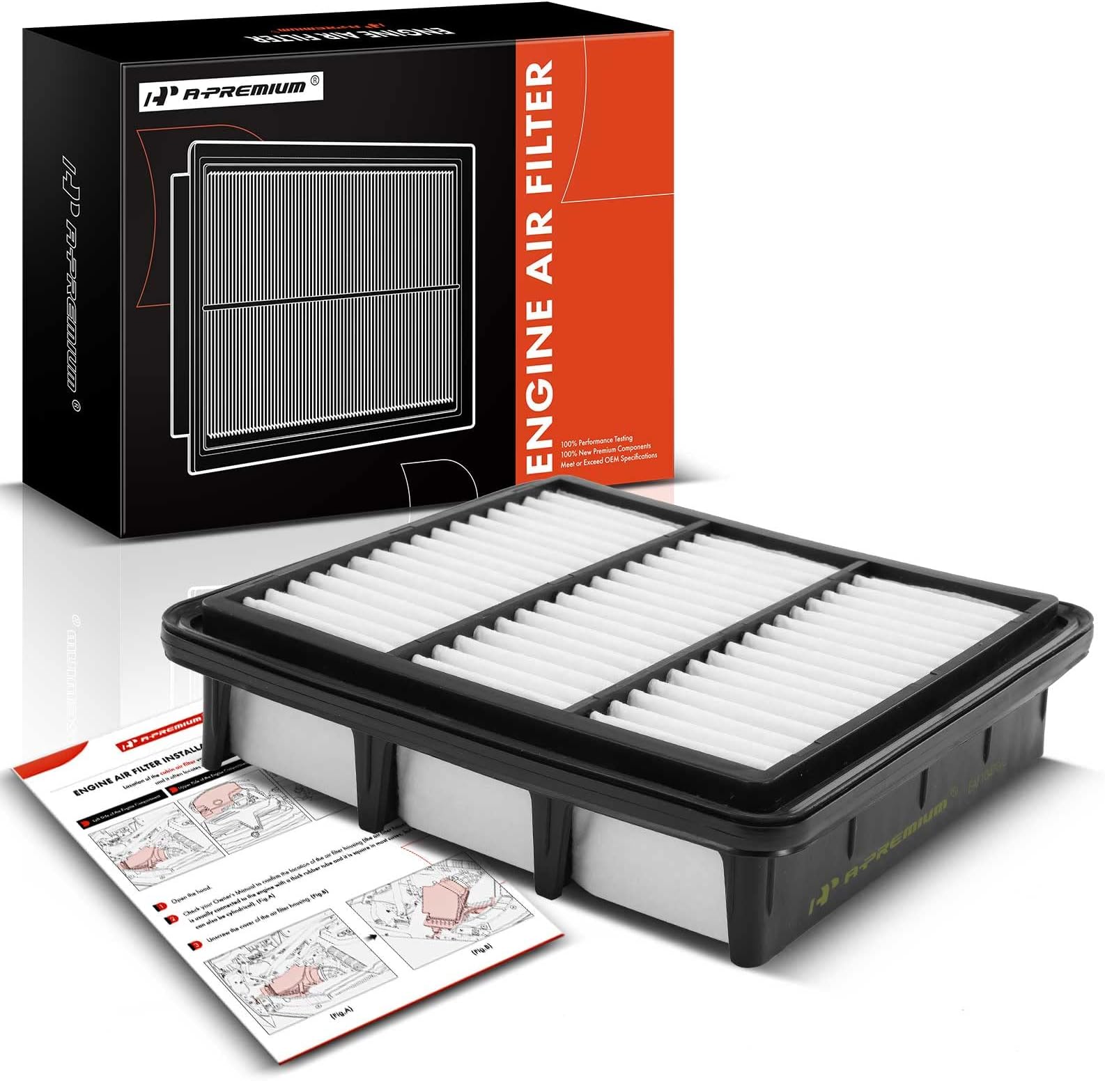 A-Premium Engine Air Filter Compatible with Hyundai Elantra & Kia Forte ...