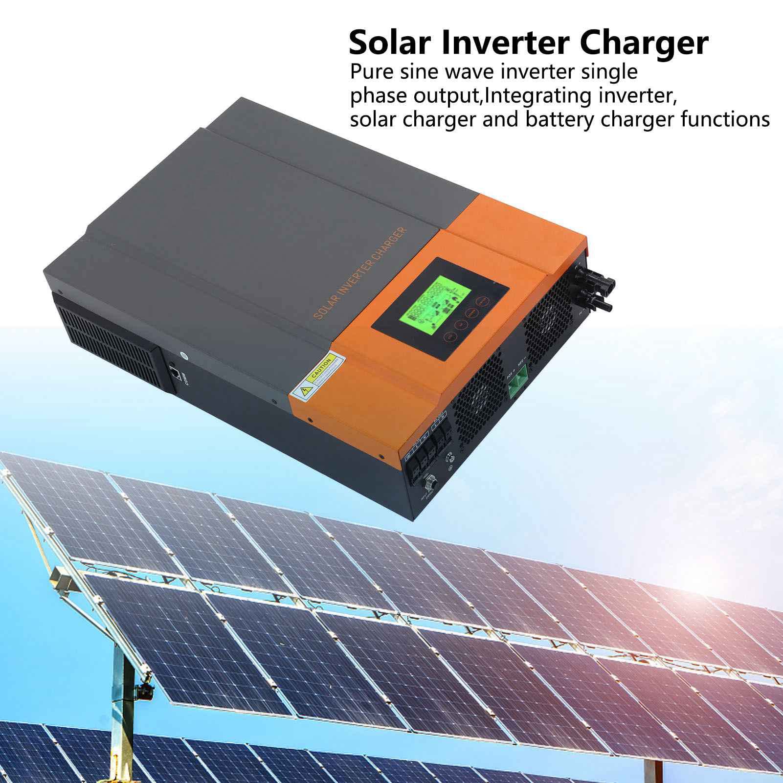 Buy 3600W Solar Inverter, Peak 6000W Off-Grid Pure Sine Wave Inverter ...