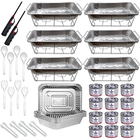 Amazon.com: Chafing Dish Buffet Set Disposable | Buffet Servers and ...