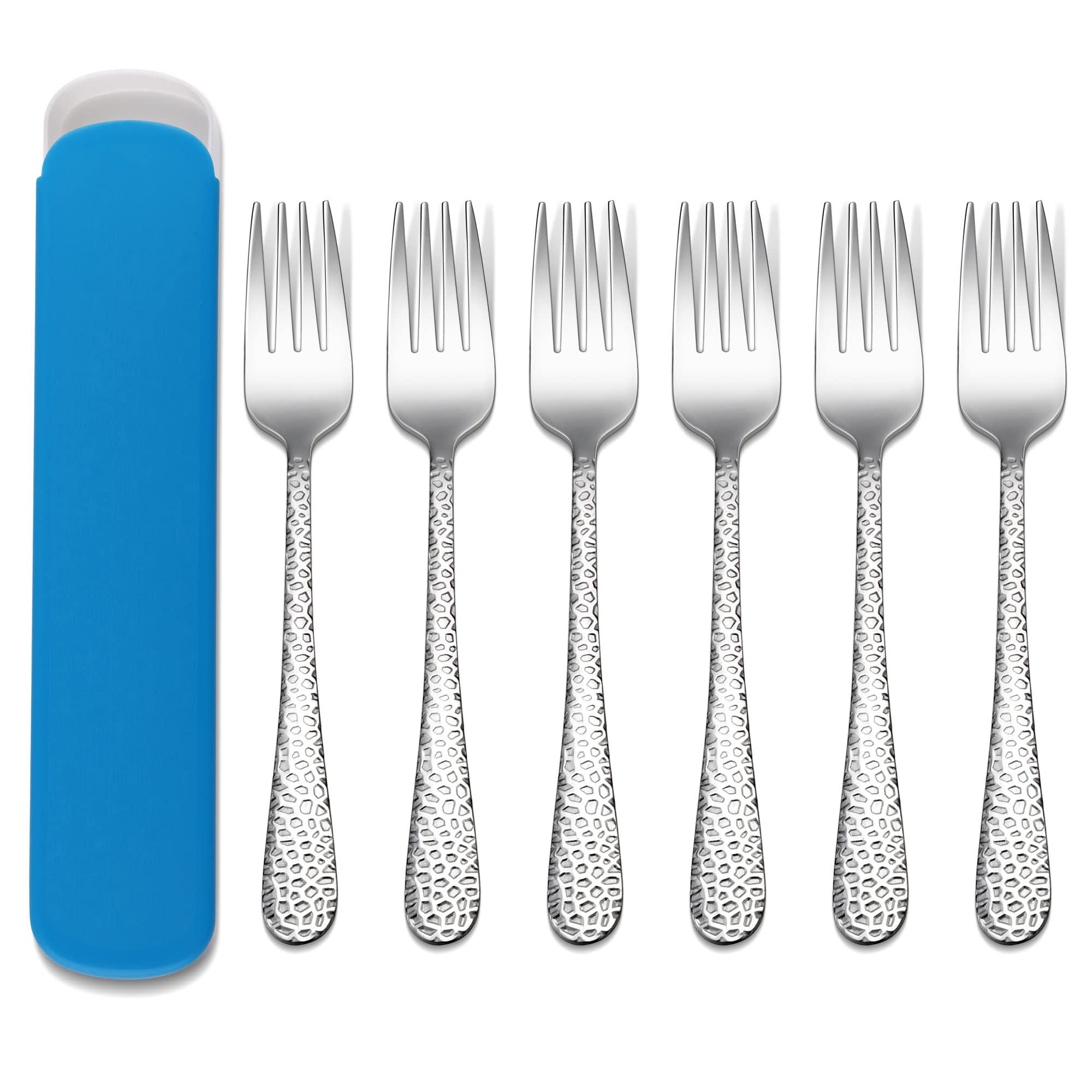 Joyfair 6 Pieces Kids Forks, Stainless Steel Toddler Fork Set with Blue ...