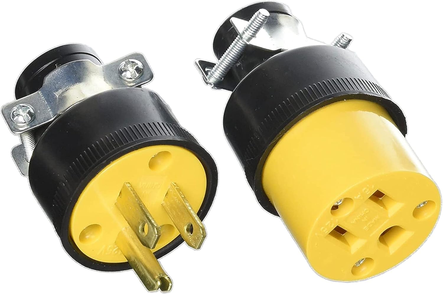 6 Pc Female Male 3 Prong Replacement Electrical Plug Heavy Duty ...