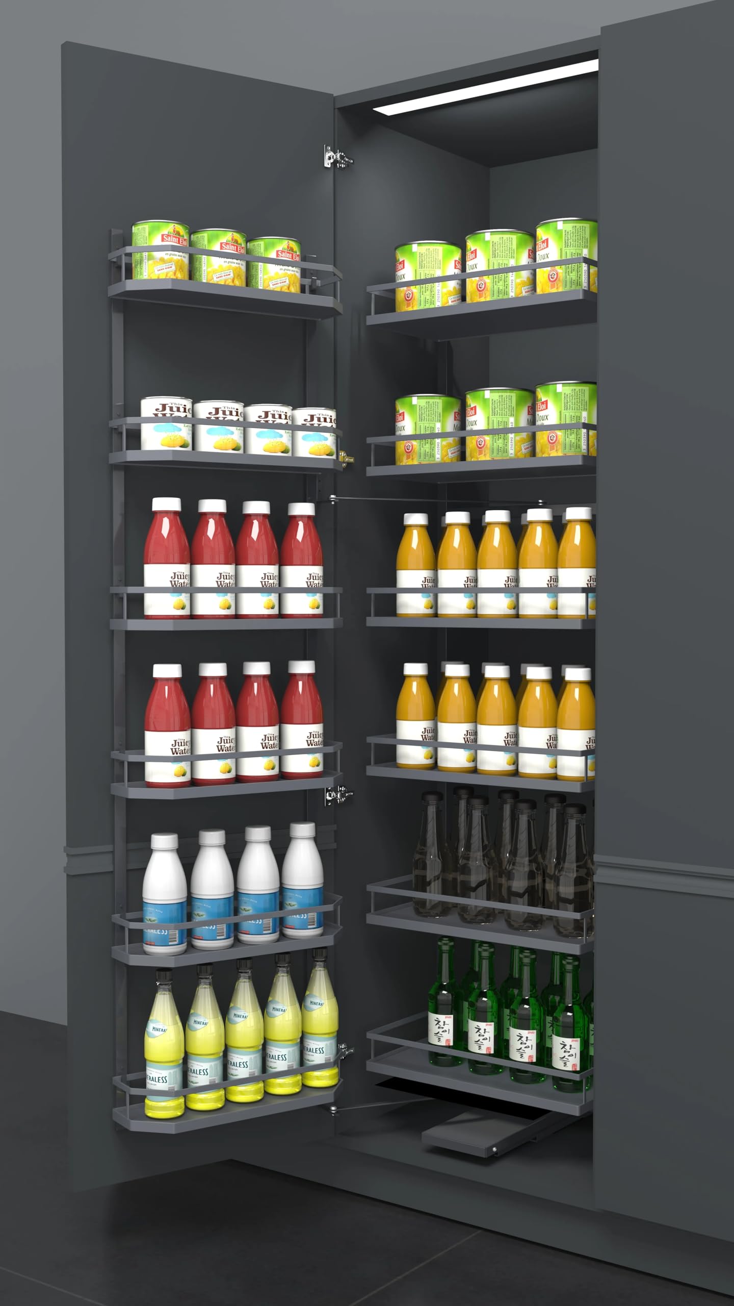 DBR Kitchen Cabinate Pantry Unit Storage System Soft Close (450MM 12 ...