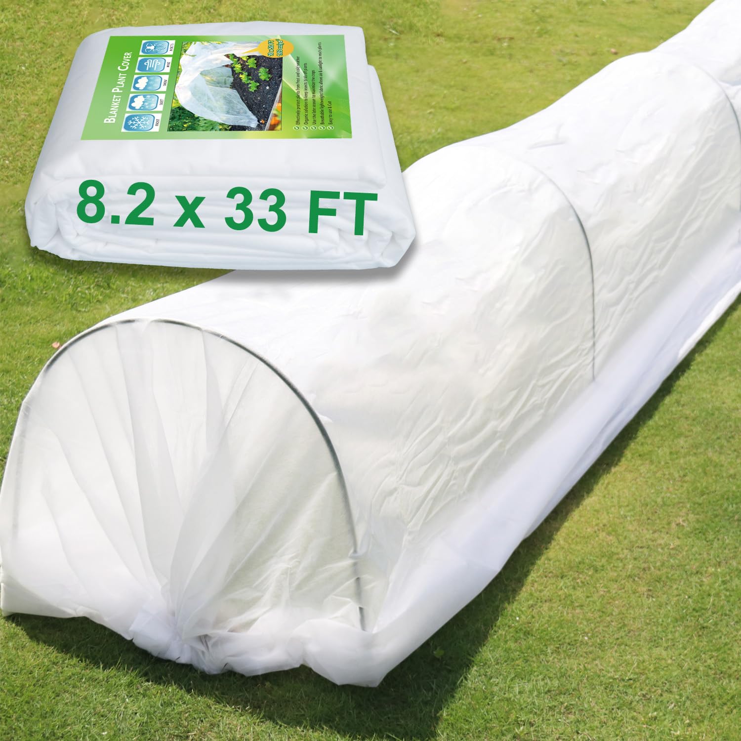 Amazon.com : Plant Covers Freeze Protection 1.05 oz/yd² Thicker, 8.2 x ...