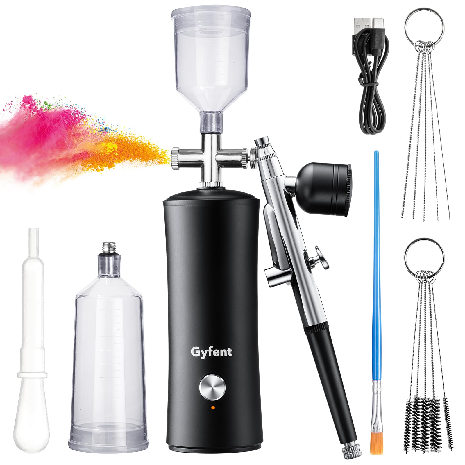 Amazon.com: Gyfent Airbrush Kit with Compressor, Rechargeable Cordless ...