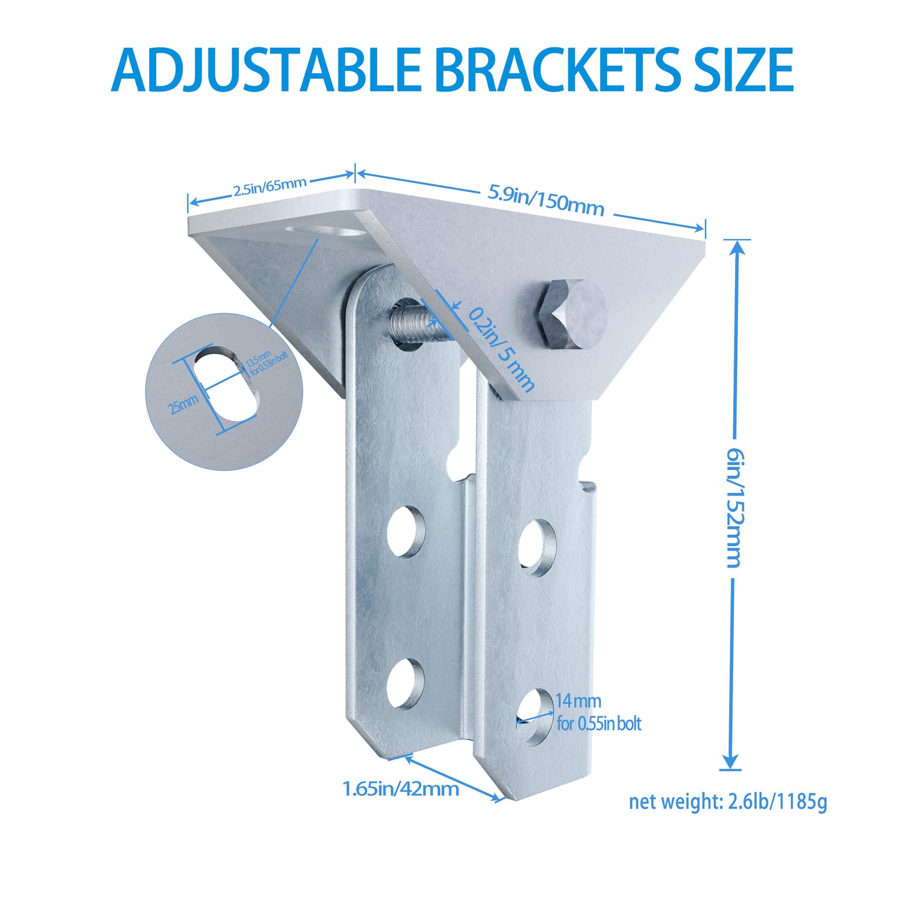 Adjustable Mounting Brackets For Posts Burg Wachter Adjustable