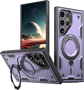 Amazon.com: BIOPLJ Case for Samsung Galaxy S25 Ultra Heavy Duty Case with Stand, Compatible with ...