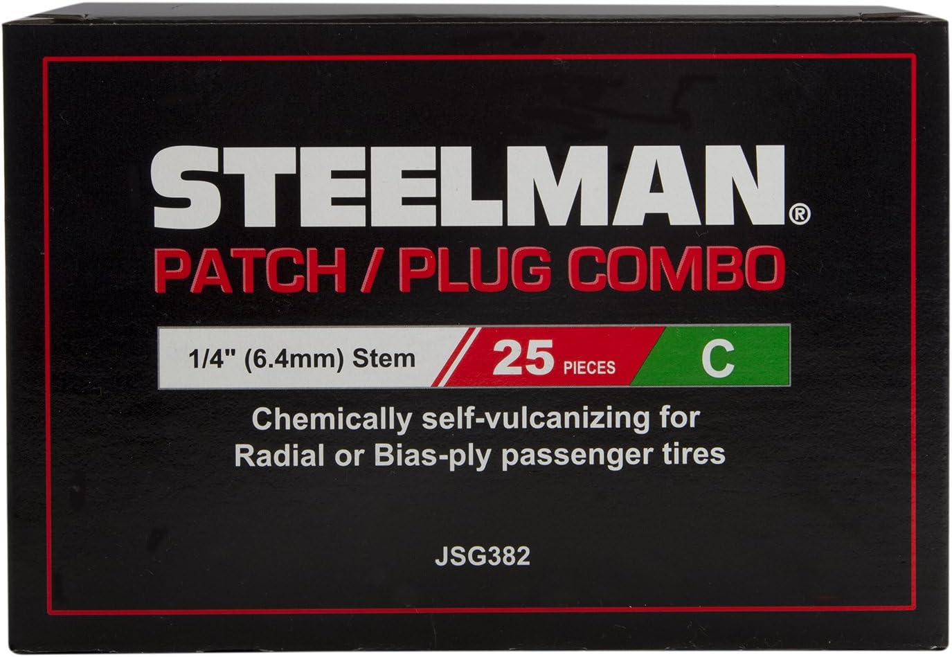 Amazon.com: Steelman 1/4-Inch Tire Repair Patch/Plug Combo for 1-Piece ...