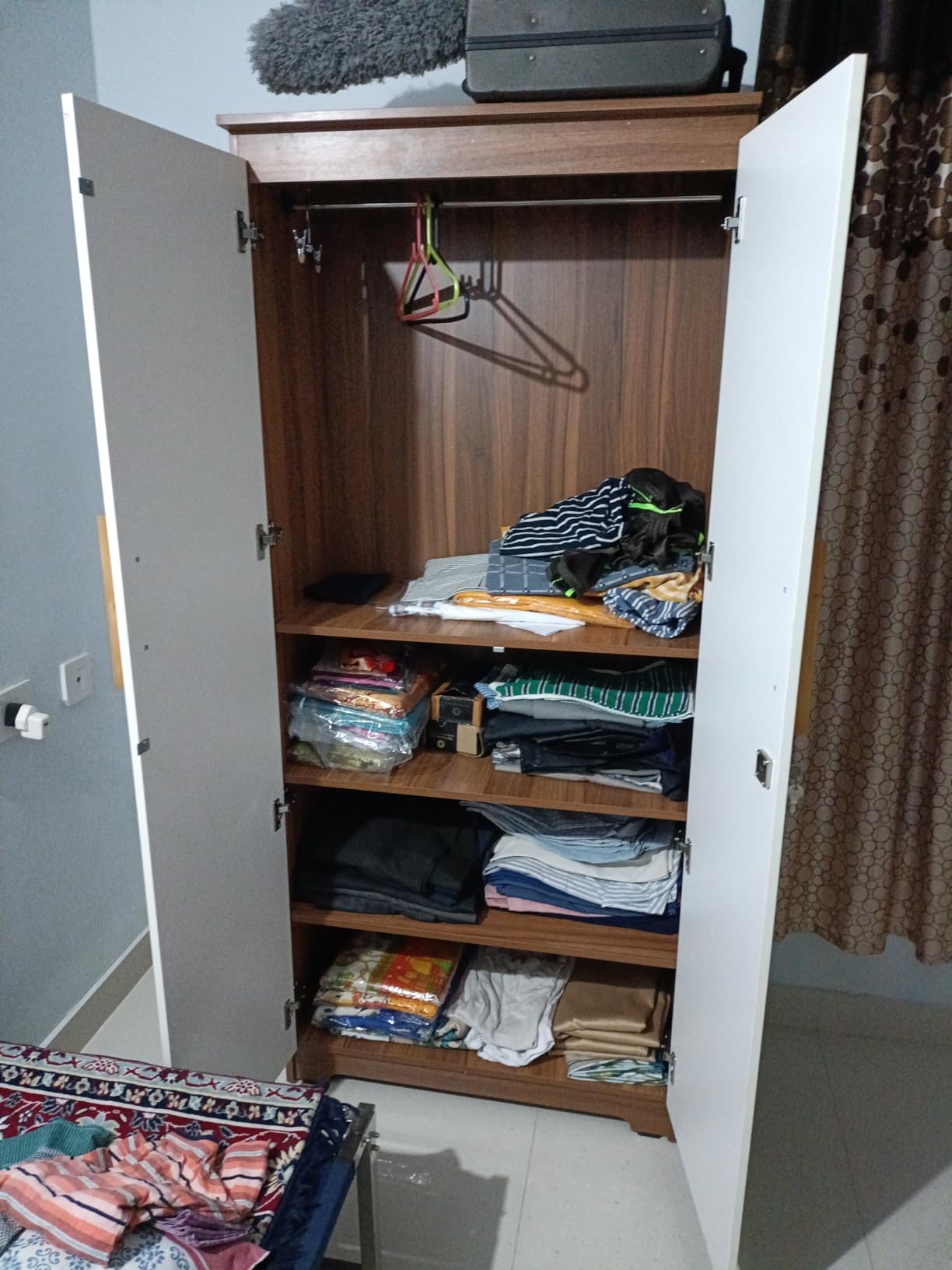 NEUDOT Amber 2 Door - Leon Teak Finish Engineer Wood Multipurpose ...