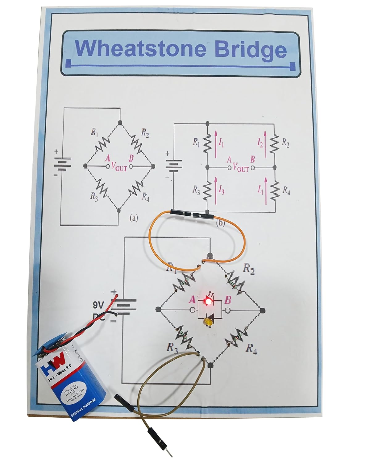 Buy Wheatstone Bridge Physics Science Working Project Model Running with LED Light Teaching and ...