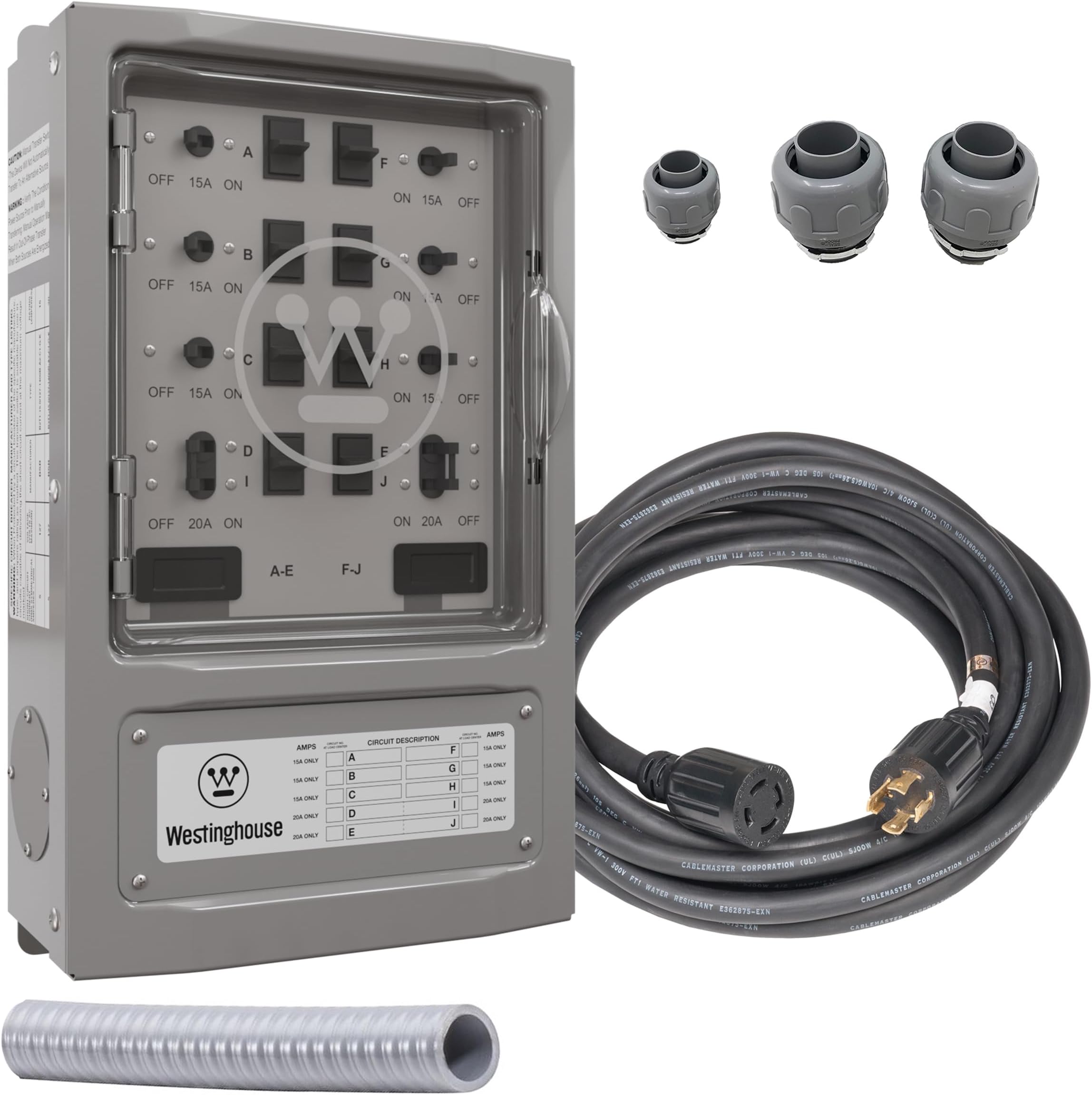 Amazon.com : GenTran 500250 2-Circuit Generator Transfer Switch for up ...