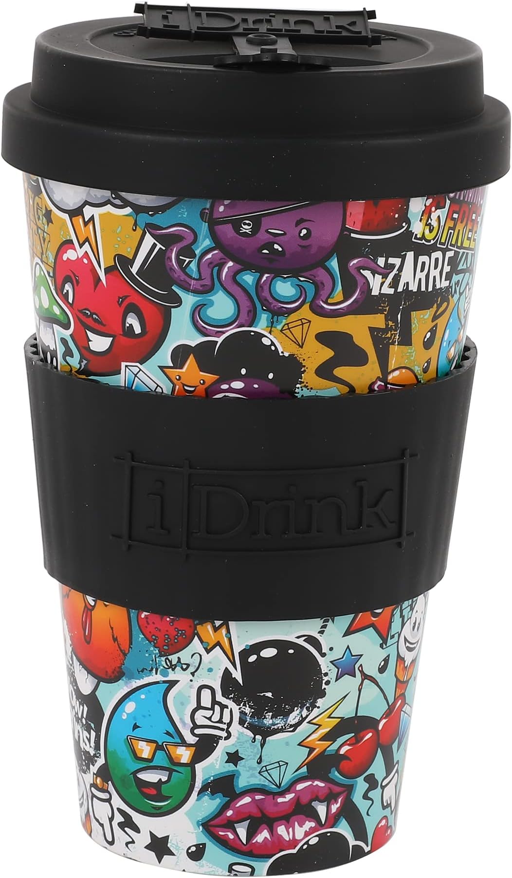 IDRINK®- Tasse à café en RPET avec ouverture et bouchon en silicone ...