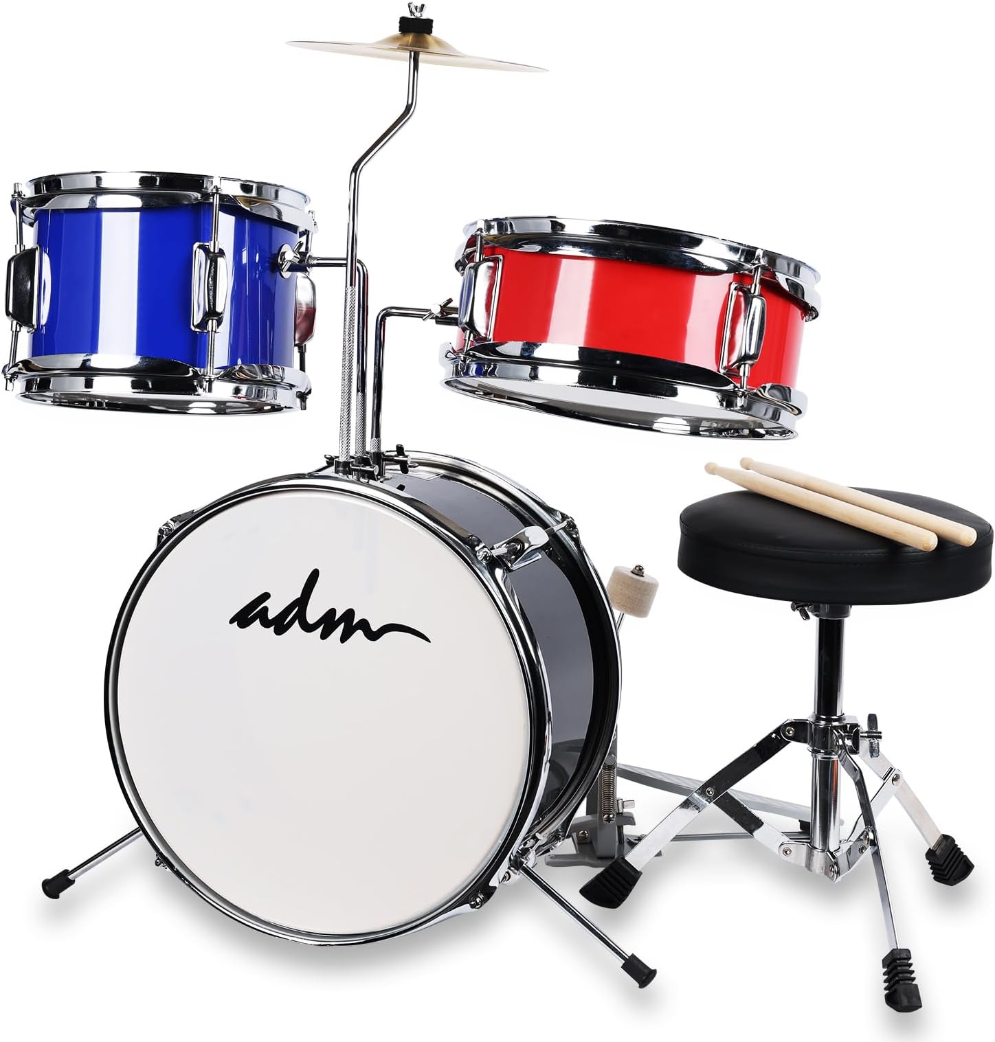 Amazon.com: ADM Drum Set 14 Inch, 3-Piece Bass Drum Set Musical ...
