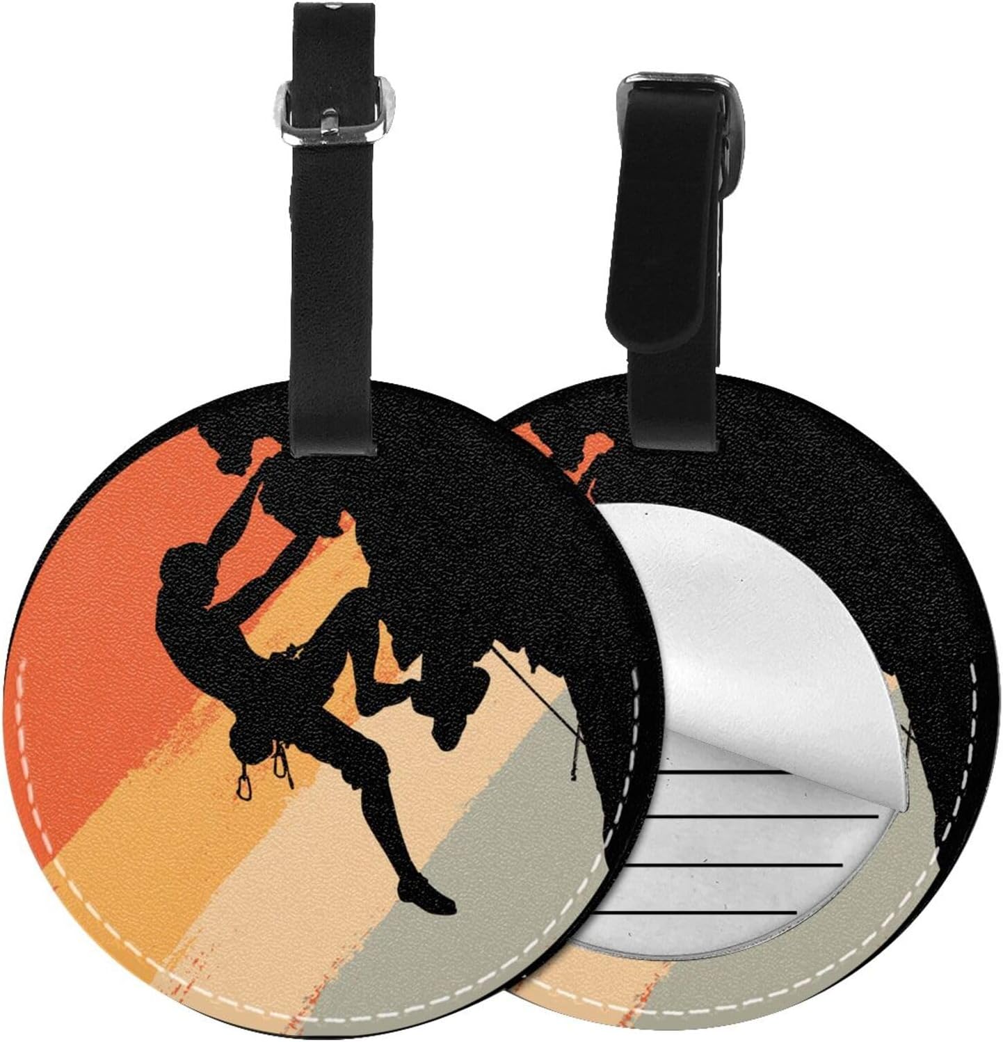 Amazon.com | Vintage Rock Climbing Mountain Climber Round Luggage Tags ...