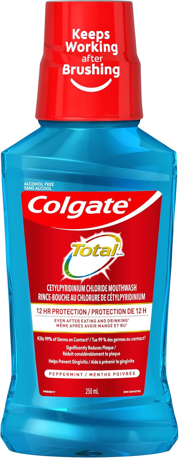 Colgate Total 12HR Pro-Shield CPC Mouthwash Peppermint Blast, 250mL ...