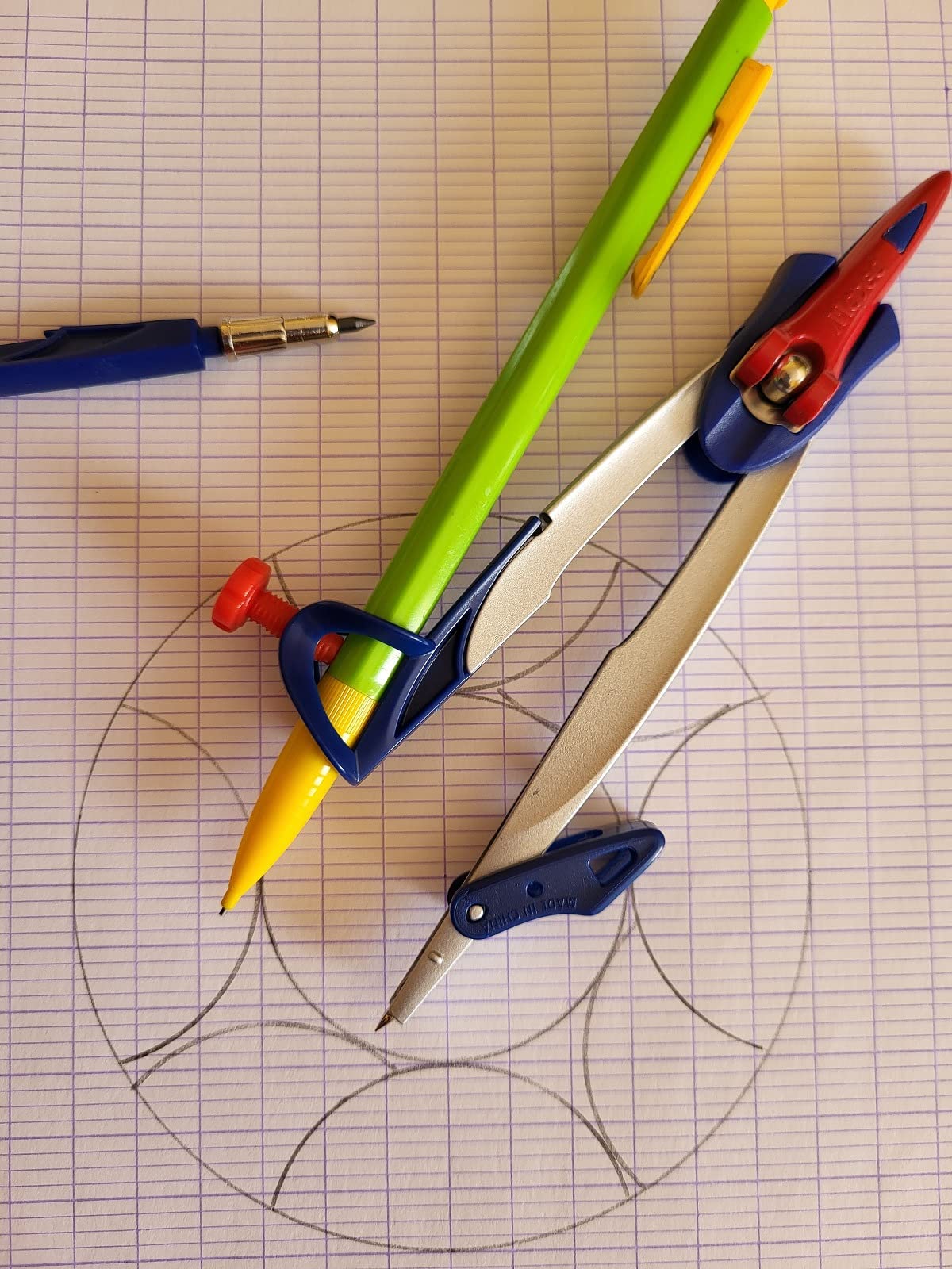 Maped - Coffret Compas Scolaire Stop System 3 pièces avec Sécurité ...