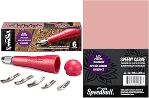 Amazon.com: Speedball Rubber Carving Block Stamp Making Kit with Lino ...
