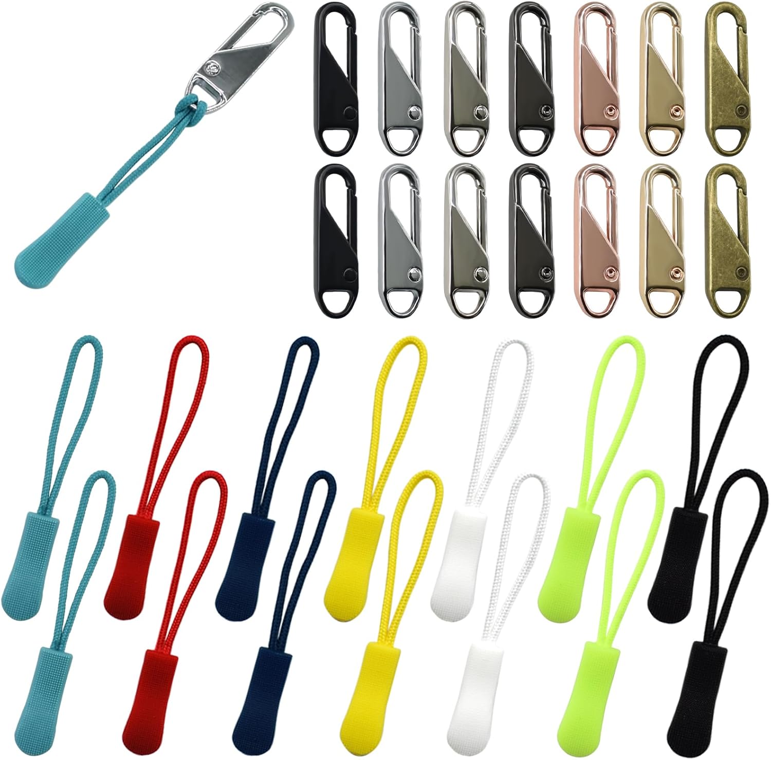 Amazon.com: BDS-HOME 28 Piece Zipper Pull Replacement Kit - Detachable ...