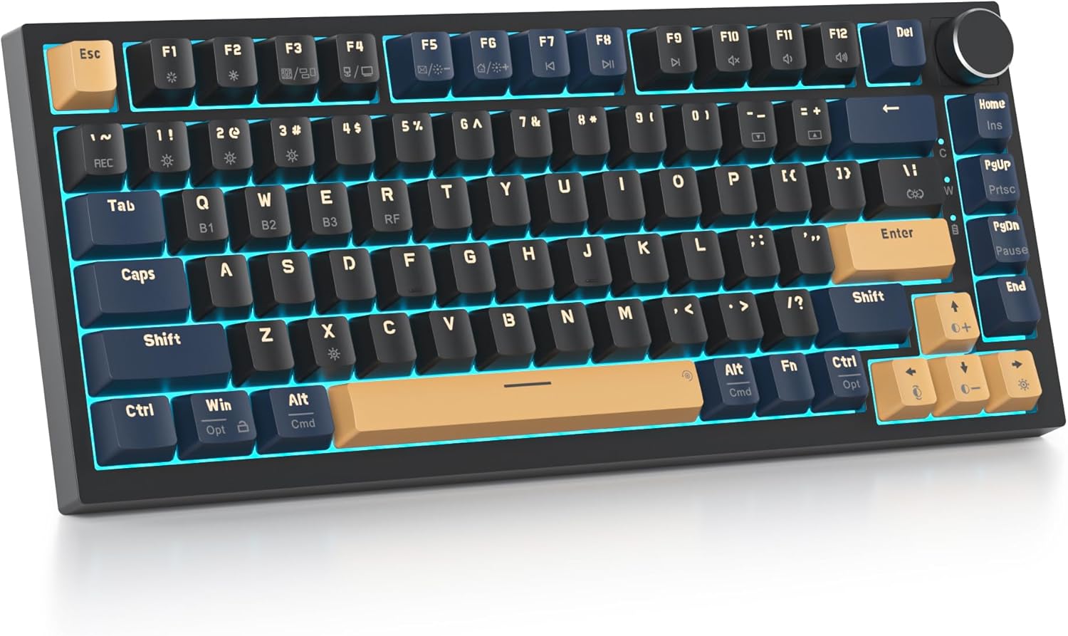 Amazon.com: SbocKeeb 75% Wireless Creamy Mechanical Keyboard, Hot ...