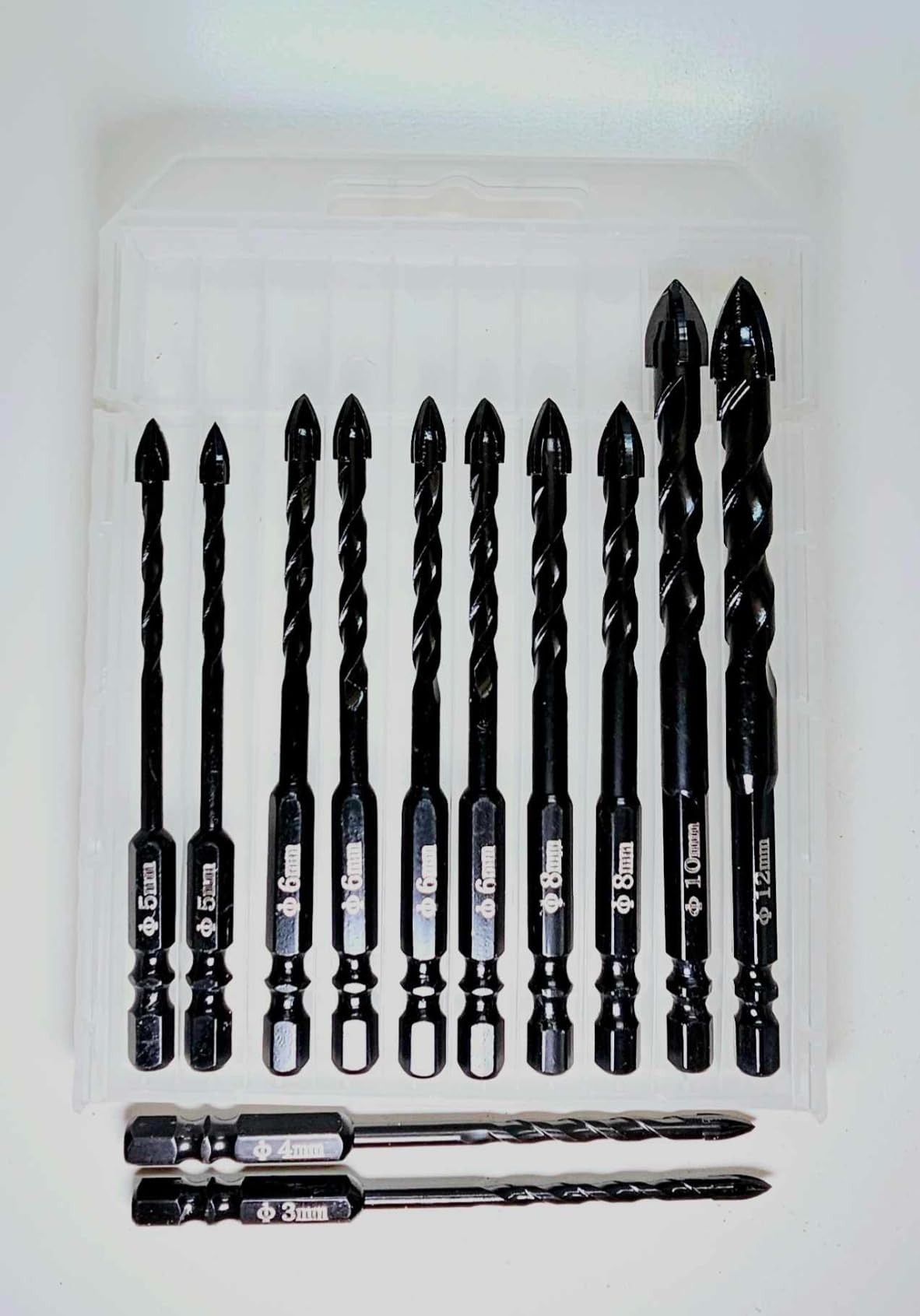FANTICDE 12PCS Masonry Drill Bits Set, Professional Tungsten Carbide ...