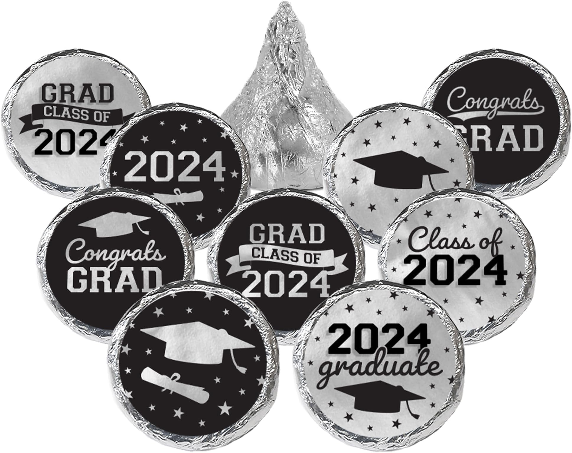 Amazon.com : 216 Graduation Party Cap Class of 2024 Favor Kisses ...
