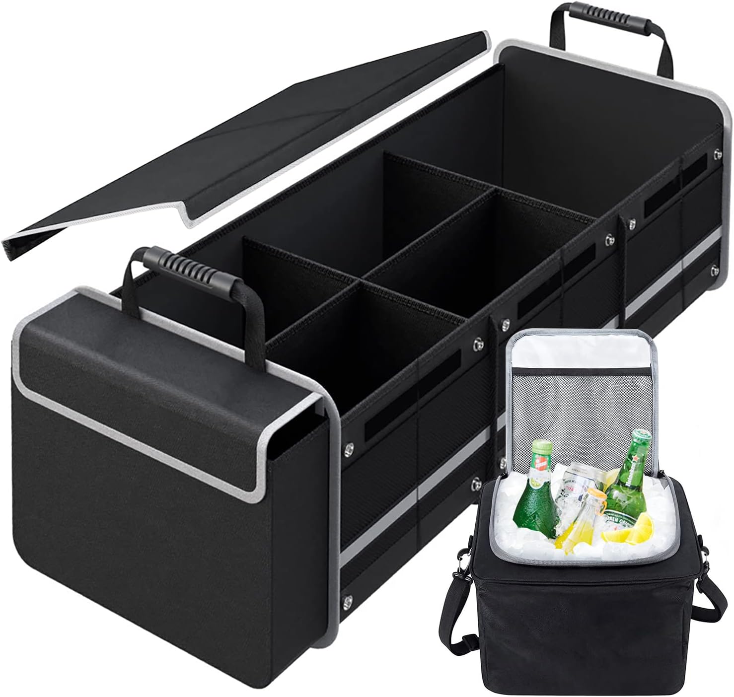 Amazon.com: HIRALIY 4 in 1 Car Trunk Storage Organizer, Multi ...