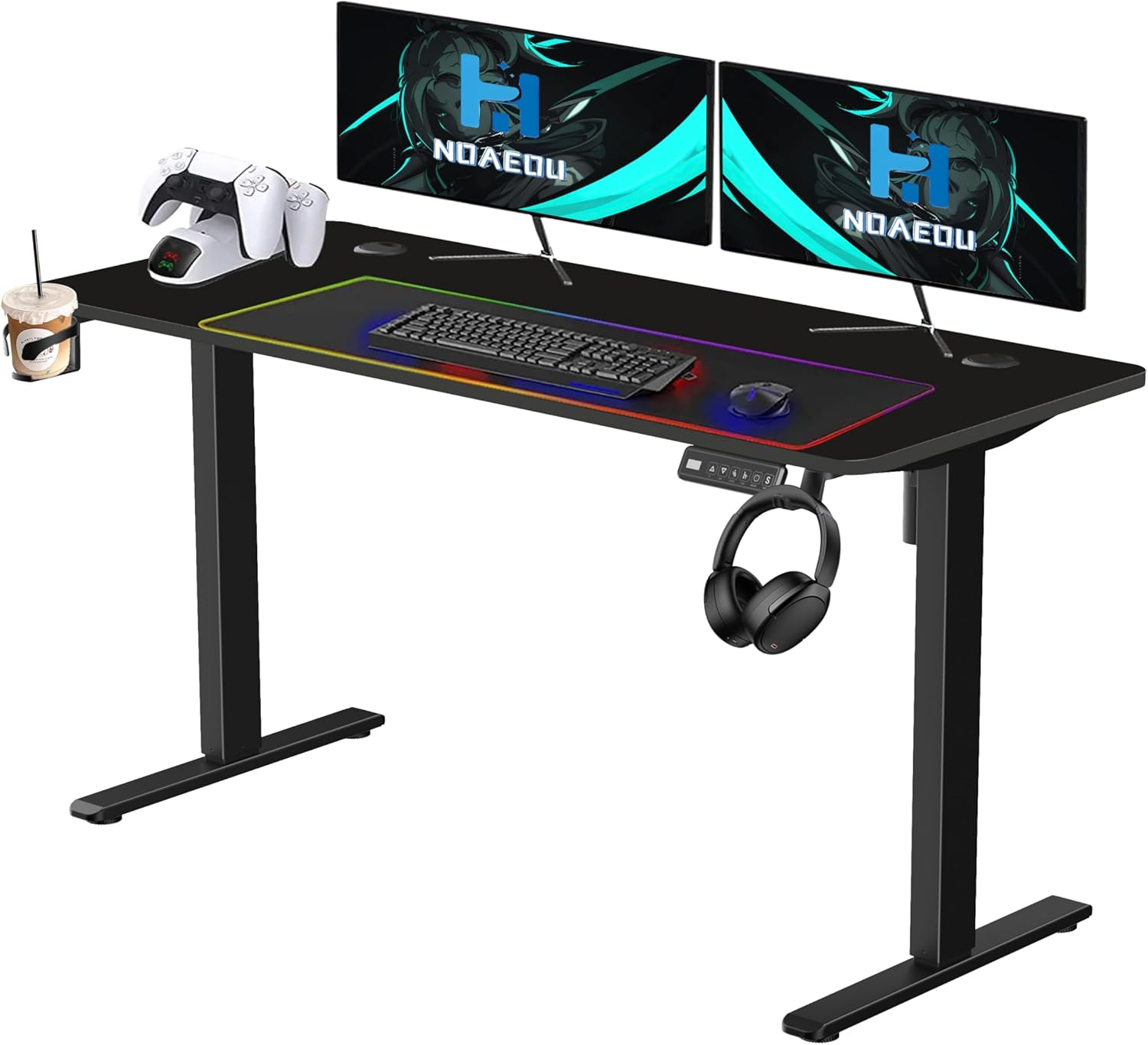 Standing Desk, Height Adjustable Electric Stand up Desk,140cm Computer ...