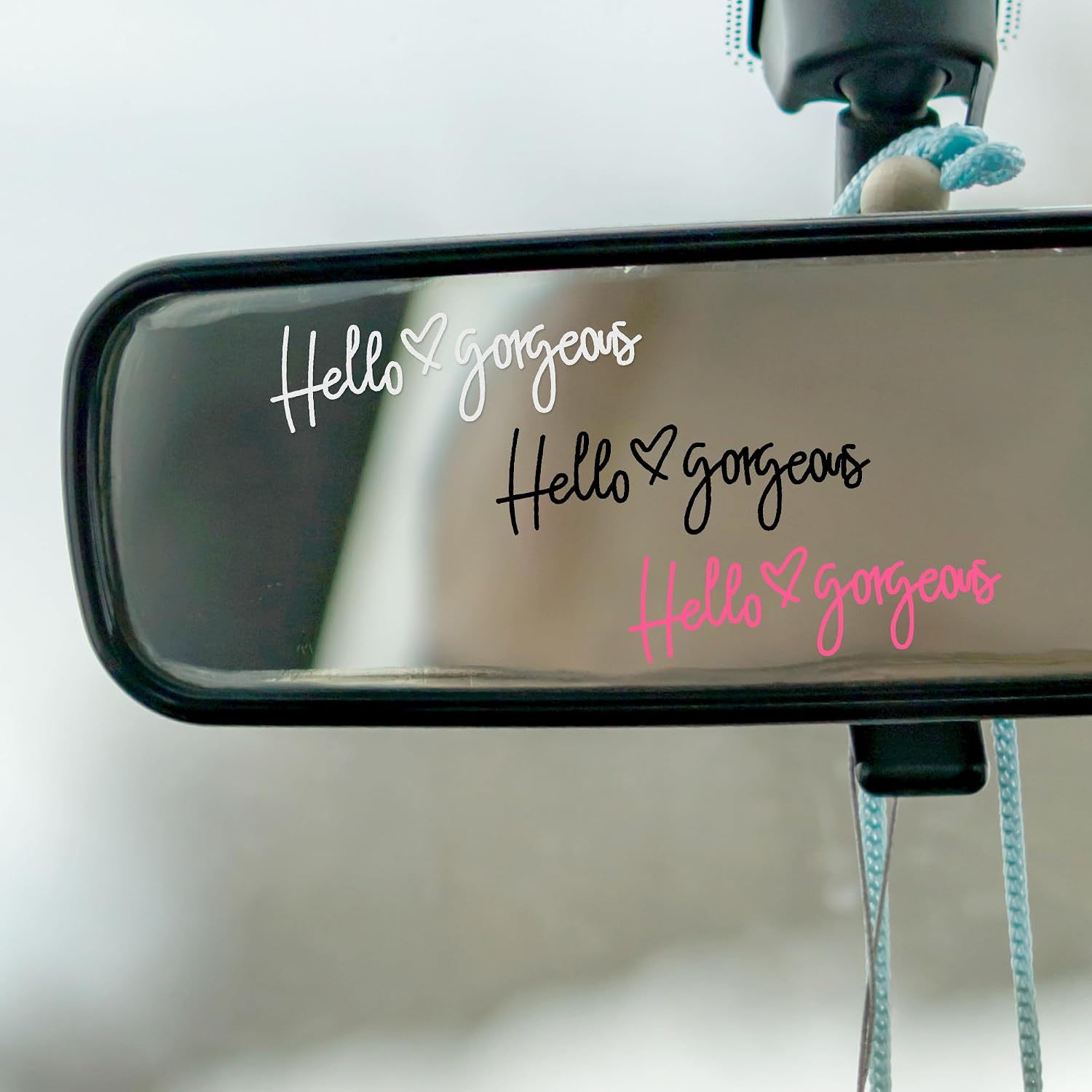 Amazon.com - Generic 3Pcs Hello Gorgeous Car Rearview Mirror Decals ...