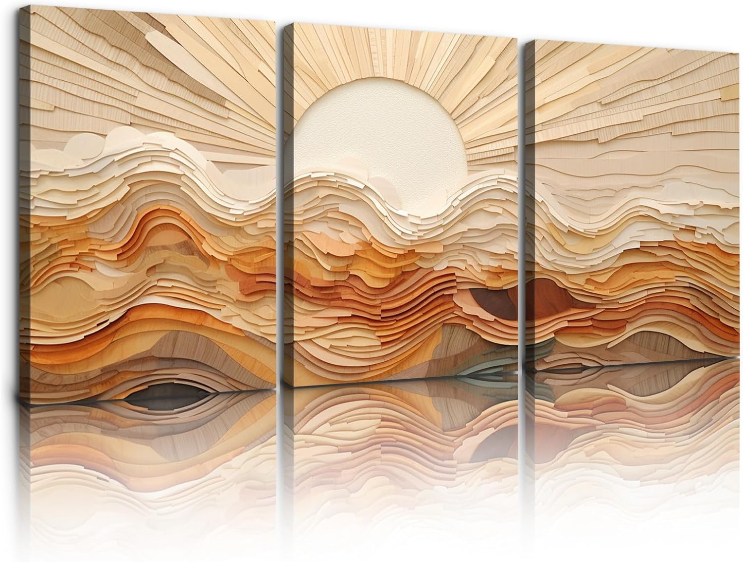 Amazon.com: YONICA Boho Mountain Canvas Wall Art for Home Decor ...