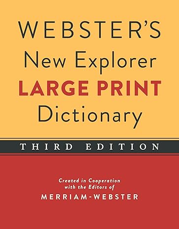 Amazon.com: Webster's New Explorer Large Print Dictionary, Third ...