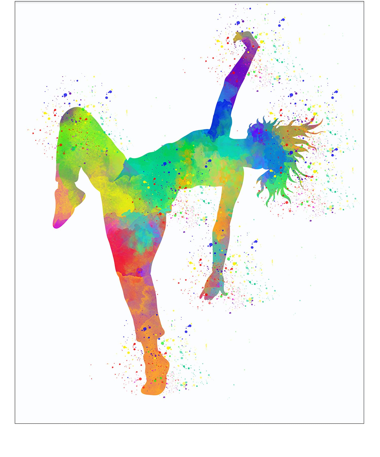 Abstract Hip Hop Dancer Abstract Young Man Break Dancing From Splash