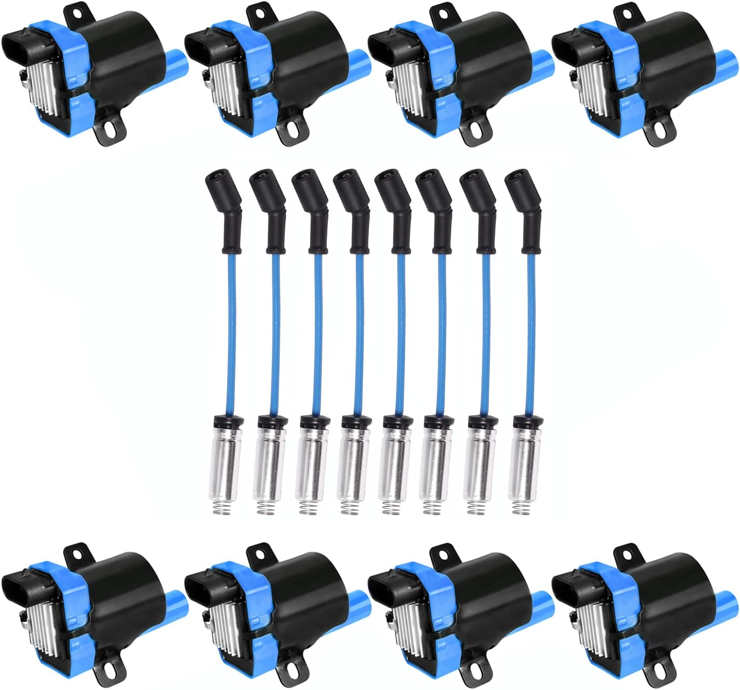 Amazon.com: ENA 8 Pack D585 Blue Ignition Coils and 748UU Spark Plug ...